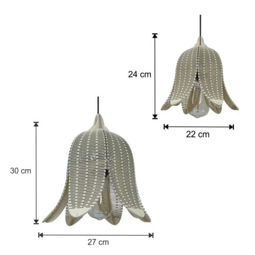 Lustre Pendente Para Sala Pé direito Alto Duplo Flora Marfim - Otago ...